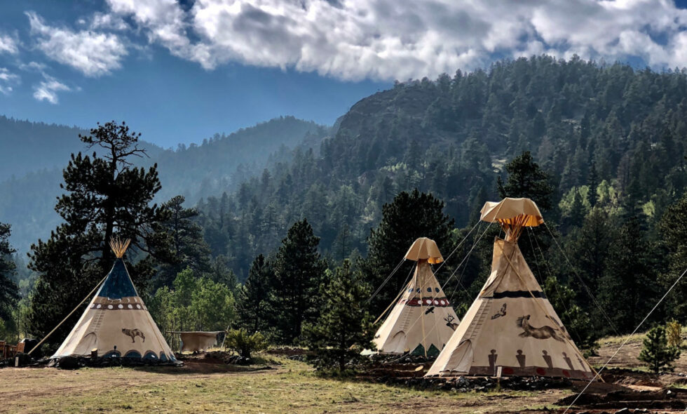 Preparing Poles | Nomadics Tipi Makers